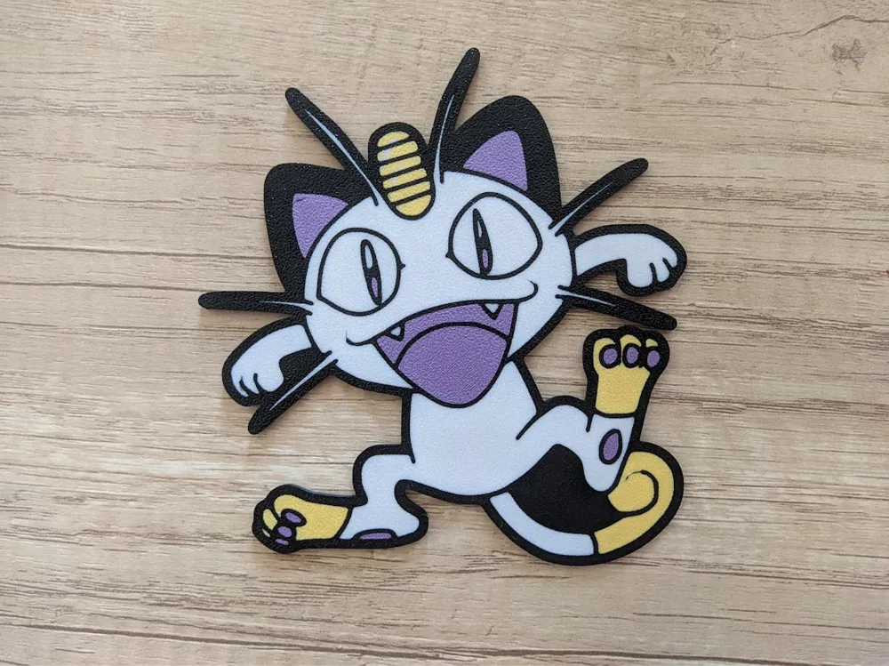 Meowth Wall Art by Sitsero - MakerWorld