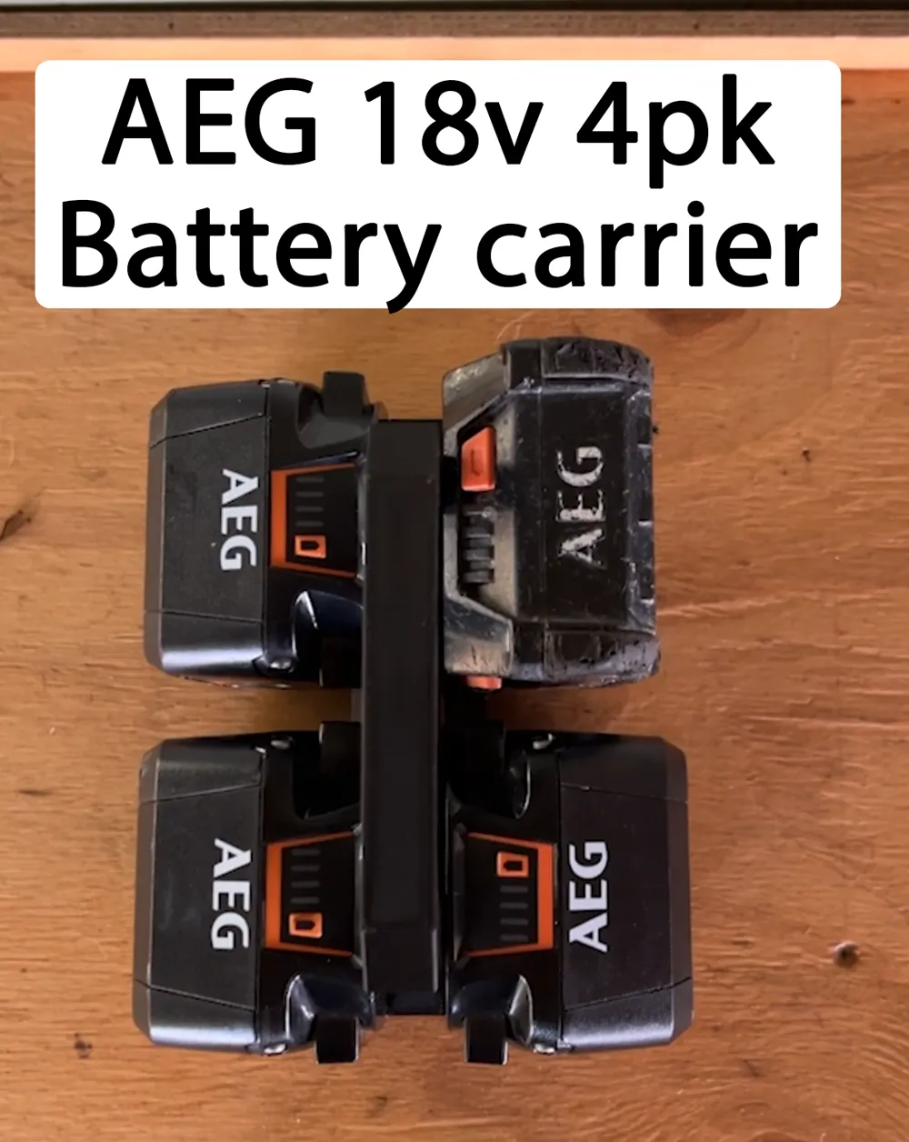 AEG/RIGID 18v Battery Caddy 6 + 4 pack wall mount - Free 3D Print Model ...