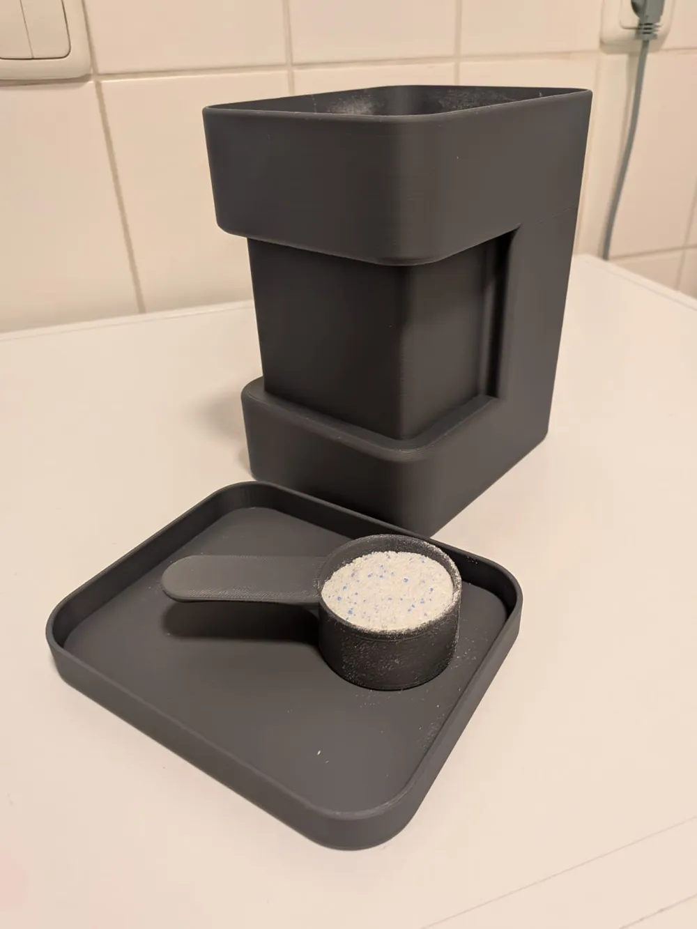 Laundry detergent / Washing powder box with scoop - Free 3D Print Model ...