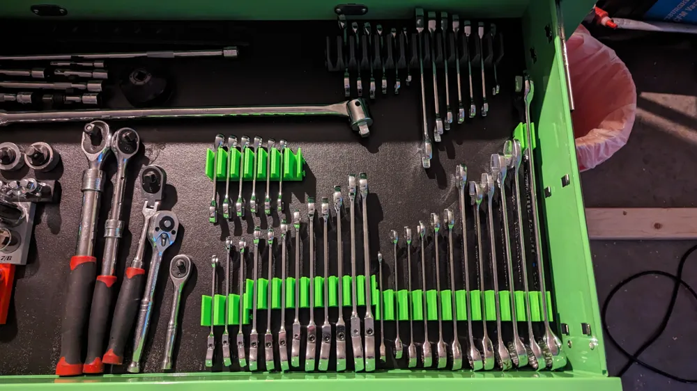 Modular Wrench Holder w/ Magnet Hole - Free 3D Print Model - MakerWorld