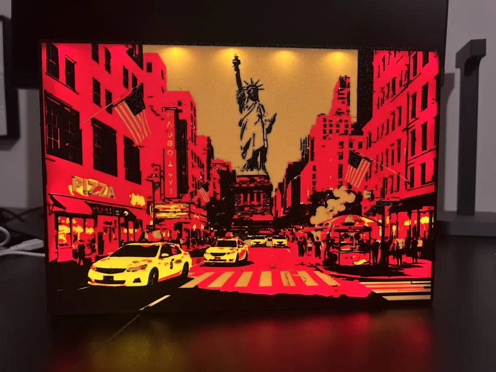 Boite lumineuse New York - Lightbox - Déco - Free 3D Print Model ...