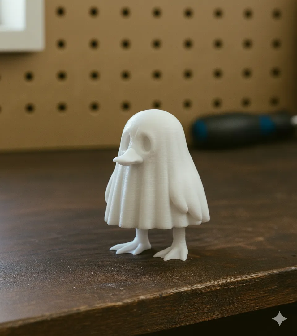 The Ghost Duck - Halloween 3D Statue - Free 3D Print Model - MakerWorld