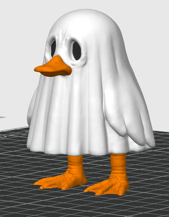 The Ghost Duck - Halloween 3D Statue - Free 3D Print Model - MakerWorld
