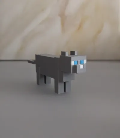 Minecraft Cat Statuette Remixed by Babar Legrand - MakerWorld