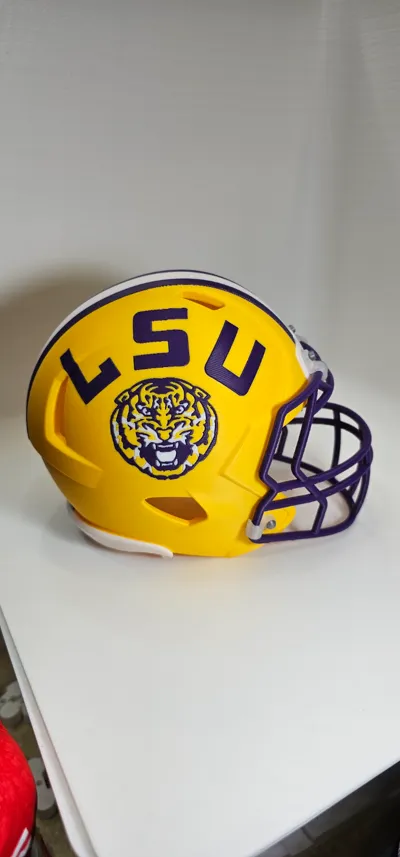 LSU Tigers Football Helmet - Free 3D Print Model - MakerWorld