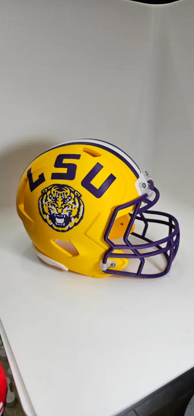 LSU Tigers Football Helmet - Free 3D Print Model - MakerWorld