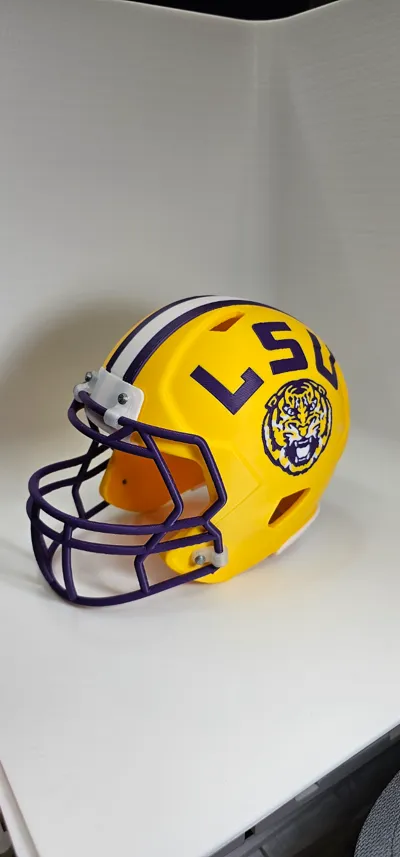 LSU Tigers Football Helmet - Free 3D Print Model - MakerWorld