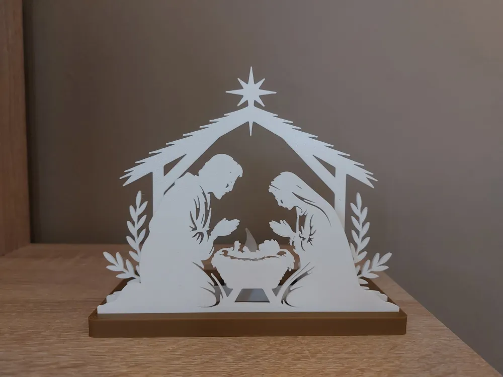 christmas Nativity Scene with tealight - Free 3D Print Model - MakerWorld