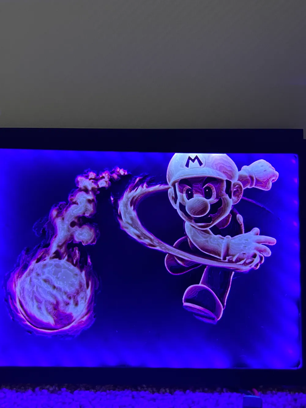 Mario Flame Toss Poster + Glow in the Dark! by tbosley02 - MakerWorld