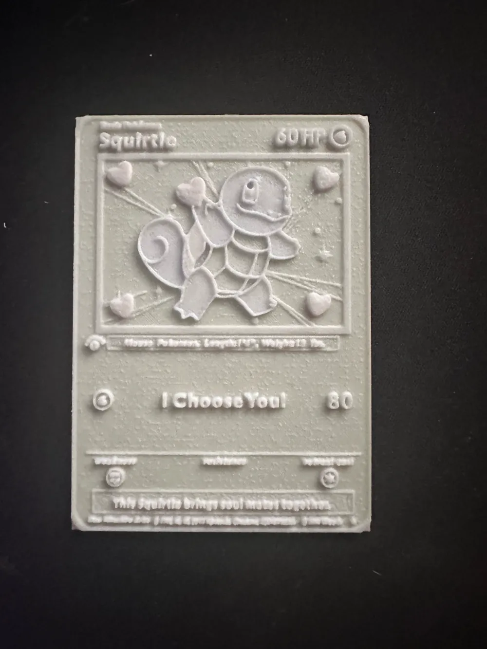 Squirtle Valentines Day Pokemon Card Lithophane by thatguy08 - MakerWorld