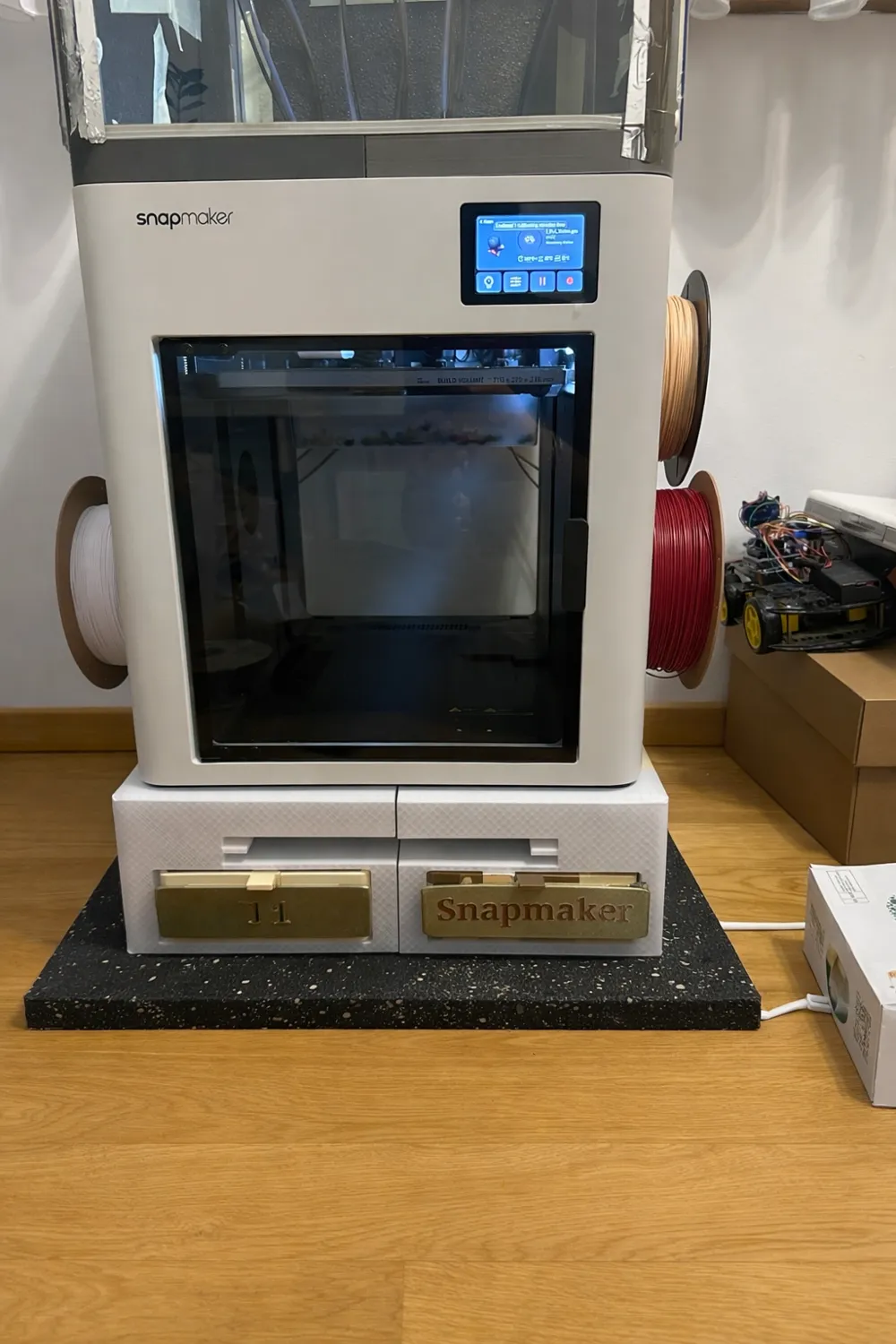 Raised Base with Snapmaker U1 Drawers - Free 3D Print Model - MakerWorld