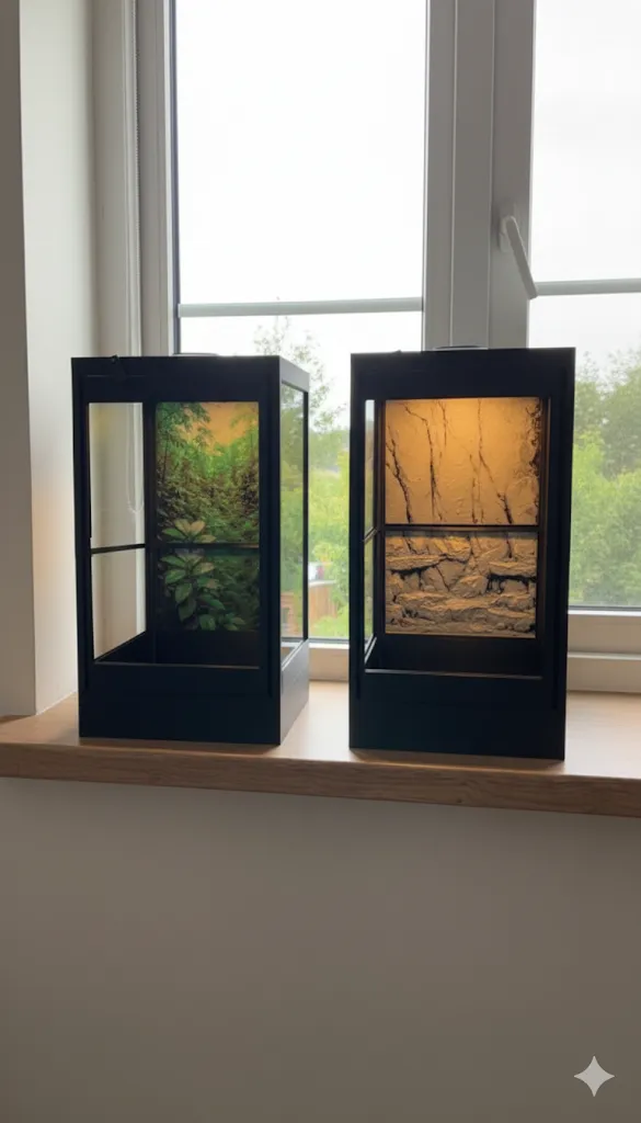 DIY Terrarium 235x220x430mm with HueForge Back Panel - Free 3D Print ...
