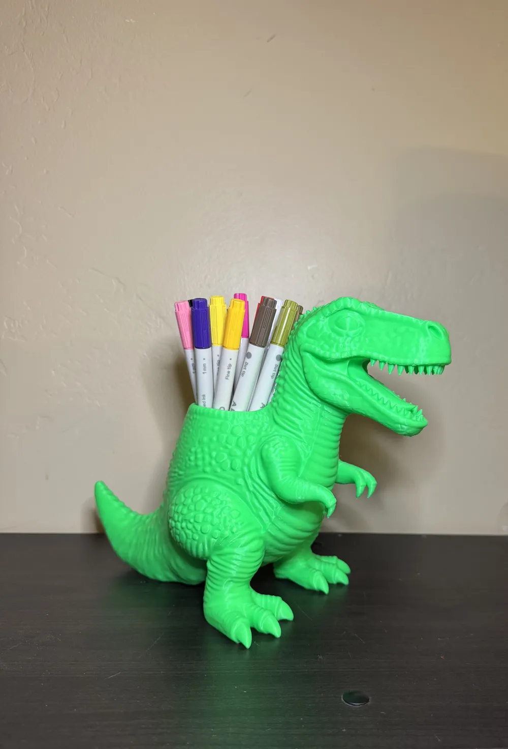 Porte-stylos T-Rex - Modèle d'Impression 3D Gratuit - MakerWorld