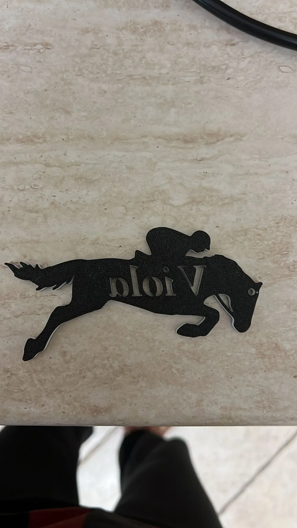 Horse riding keychain with VIOLA name - Free 3D Print Model - MakerWorld