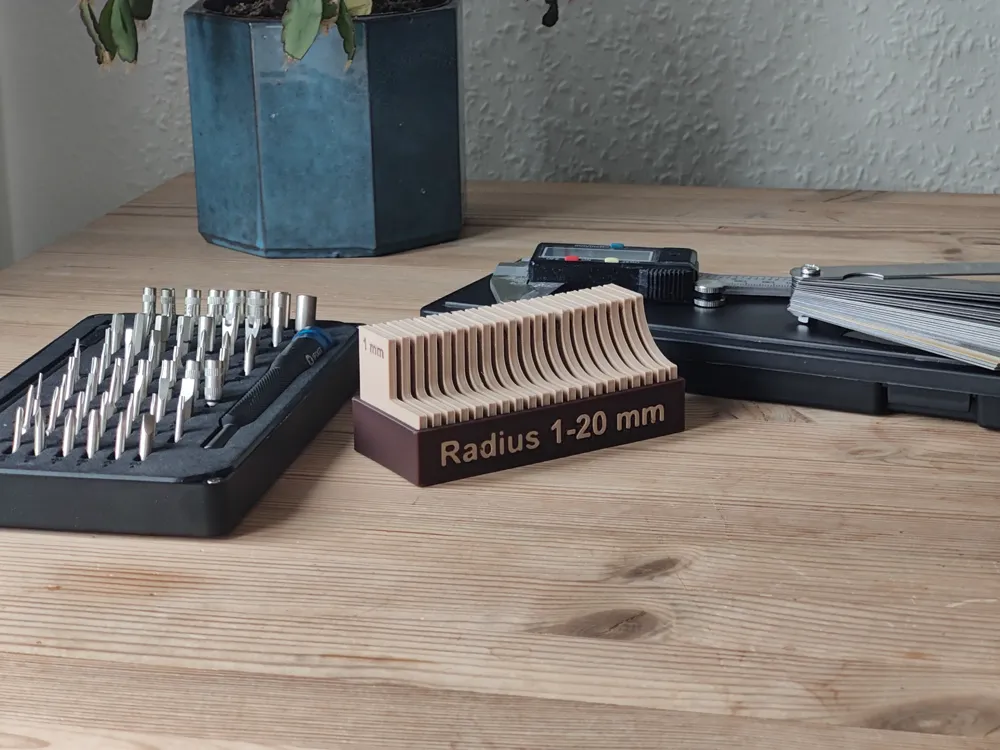 Simple & Compact Radius Gauge Set by Thor Müller - MakerWorld