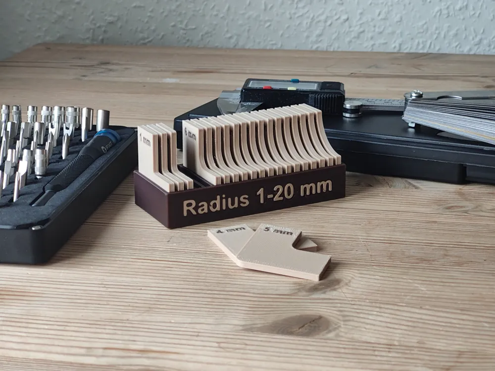 Simple & Compact Radius Gauge Set by Thor Müller - MakerWorld