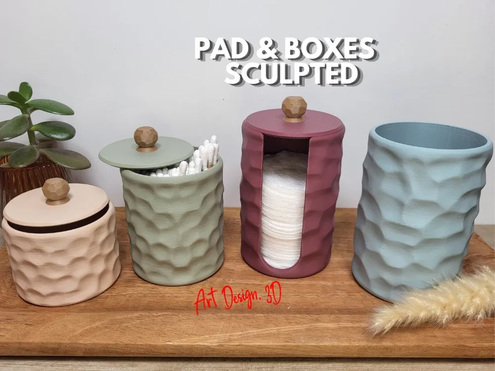 Pad & Boxes Sculpted - Free 3D Print Model - MakerWorld