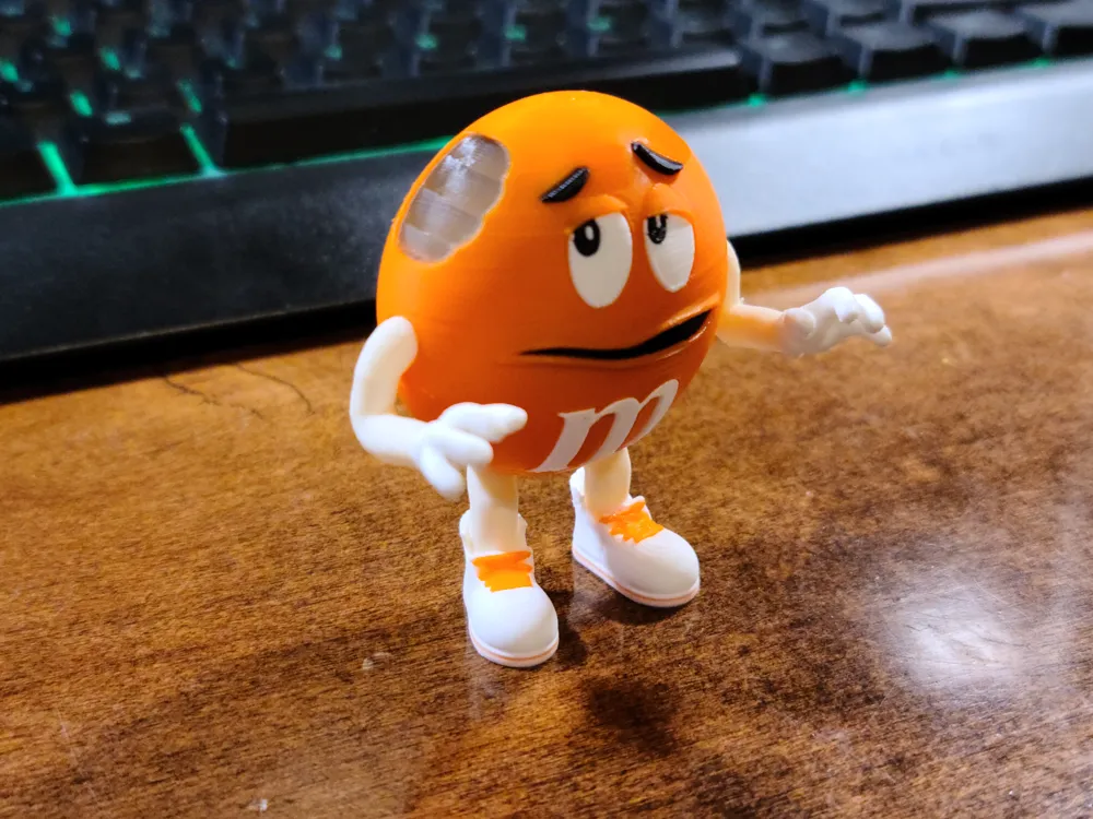 Scared Orange M&M by TDKInc MakerWorld: Download Free 3D Models