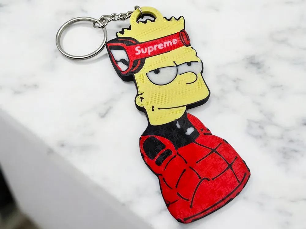 Bart Simpson Keychain Supreme The Simpsons Cartoon by johnnyTbird ...