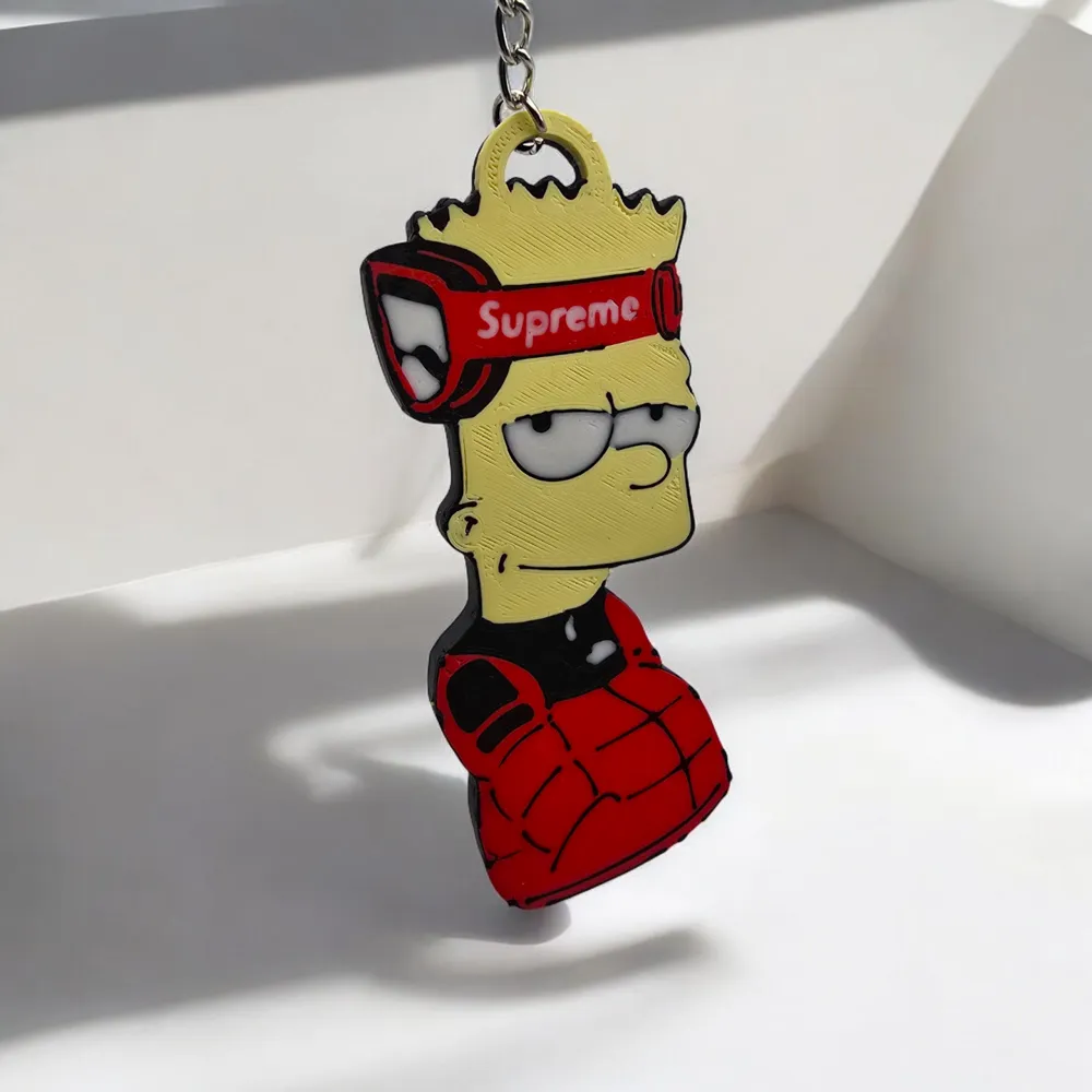 Bart Simpson Keychain Supreme The Simpsons Cartoon by johnnyTbird ...