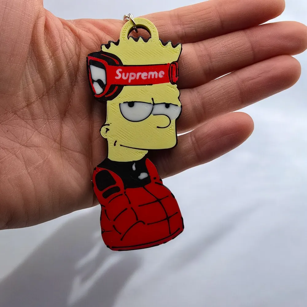 Bart Simpson Keychain Supreme The Simpsons Cartoon by johnnyTbird ...