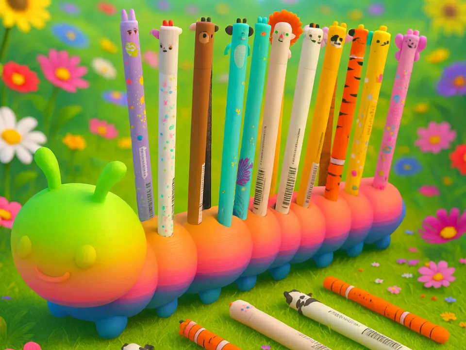 Legami Pencils Worm - Free 3D Print Model - MakerWorld