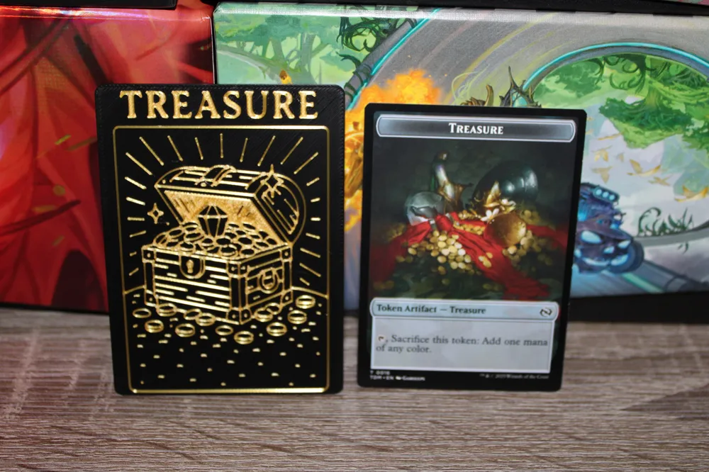 MAGIC MTG EDH COMMANDER TOKEN: TREASURE by Westly MakerWorld: Download ...