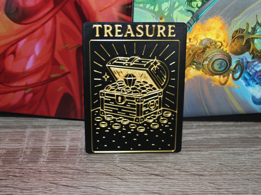 MAGIC MTG EDH COMMANDER TOKEN: TREASURE - Free 3D Print Model - MakerWorld