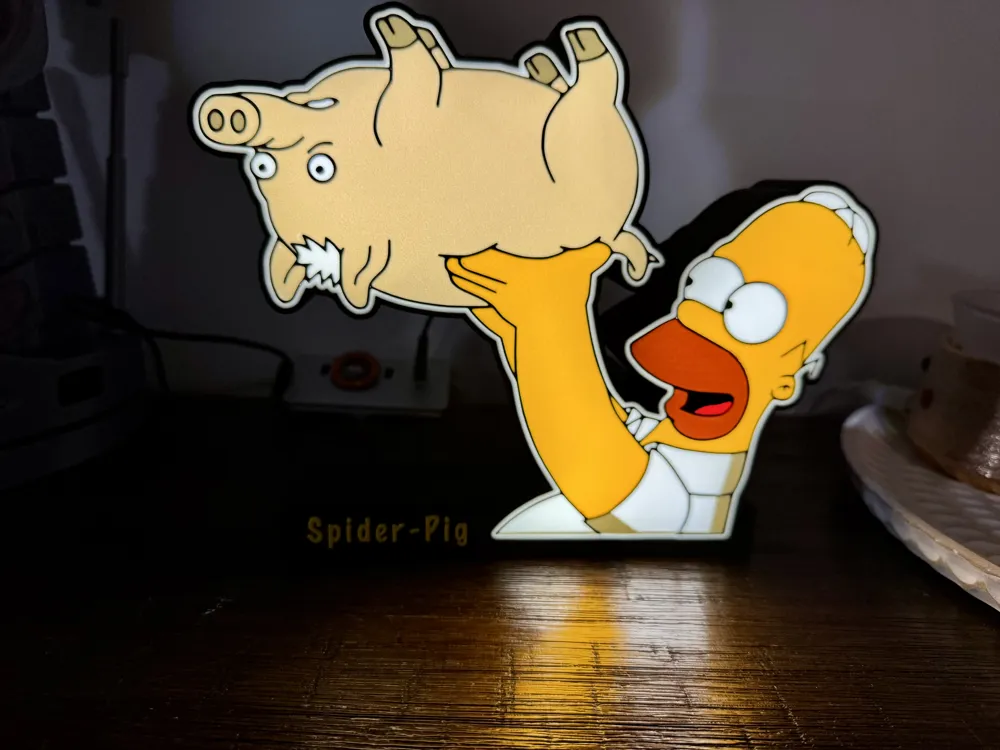 Simpsons: Spider-Pig! Can he light up like a LED? - Free 3D Print Model ...