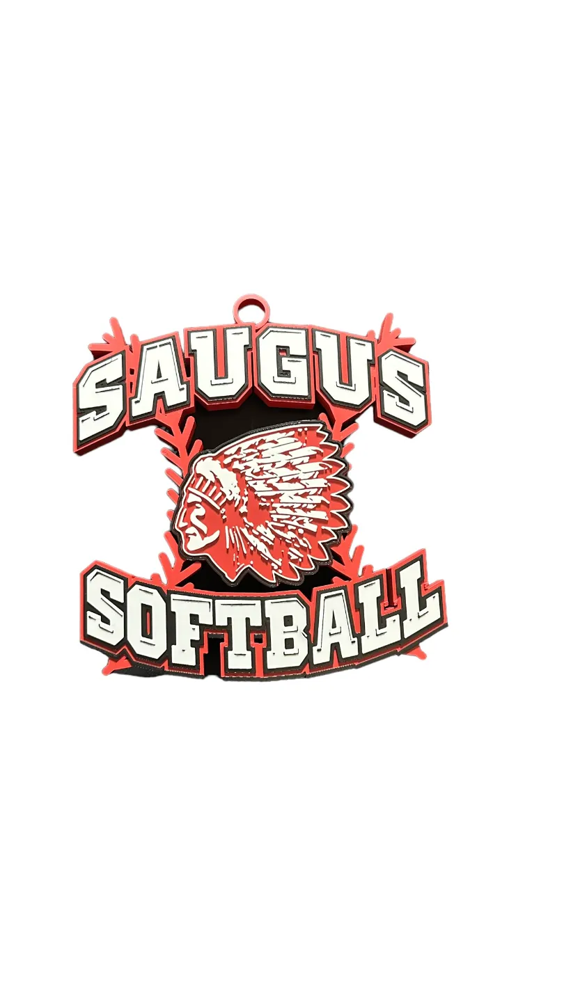 Saugus Softball Chain Necklace Pendant by 3DPrintPioneers - MakerWorld