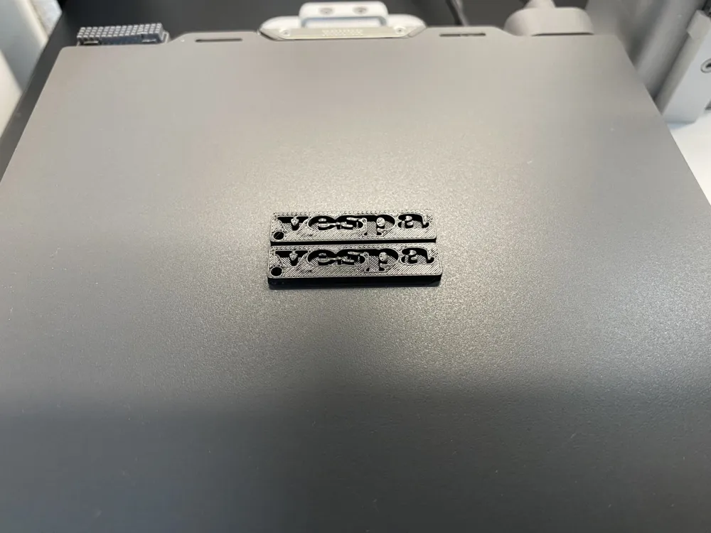 Single-color Vespa Block Lettering Keychain - Free 3D Print Model ...