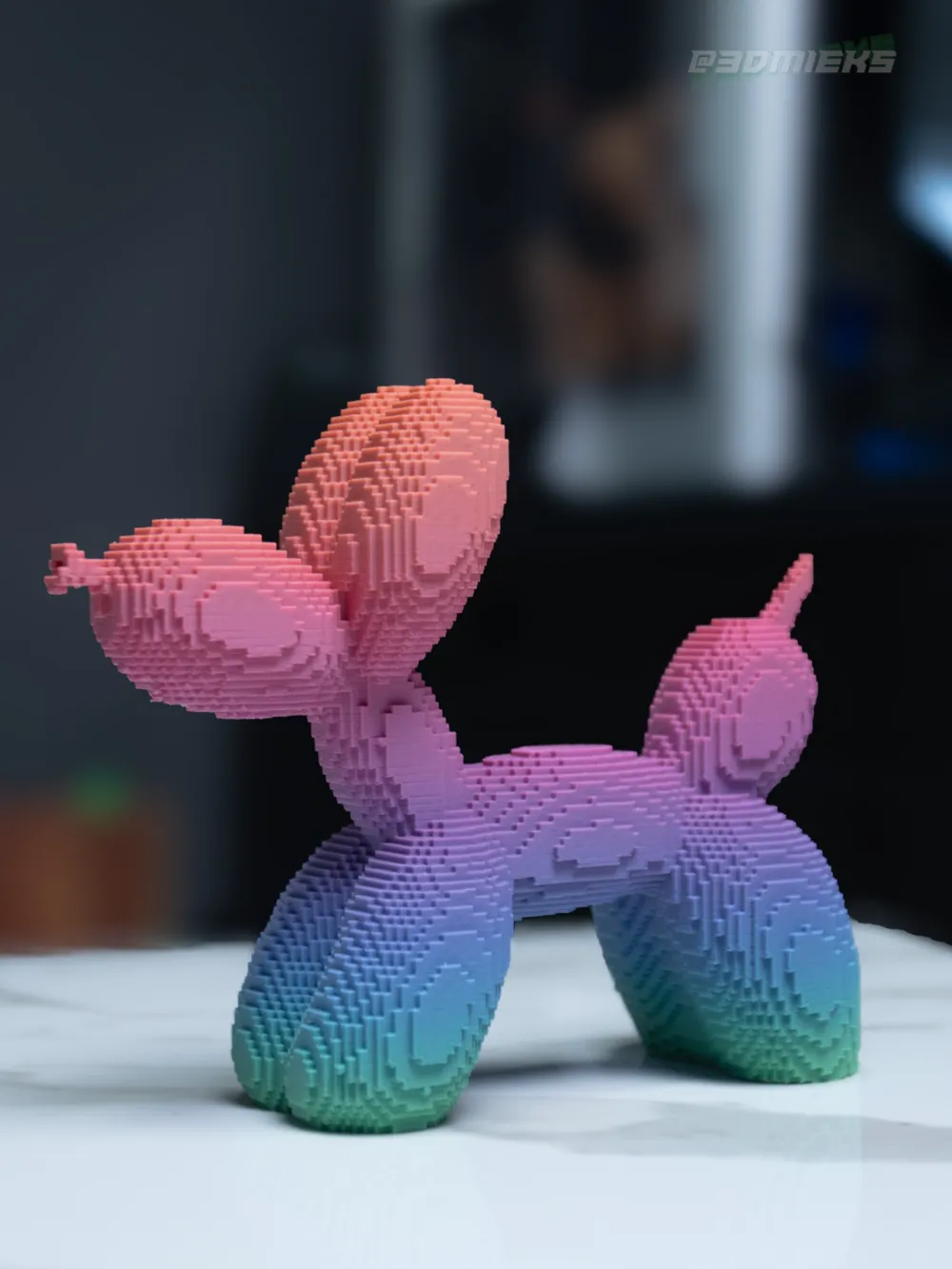 Pixel Pup – Pixelartiger Luftballonhund als Wohnaccessoire von 3dmieks - MakerWorld