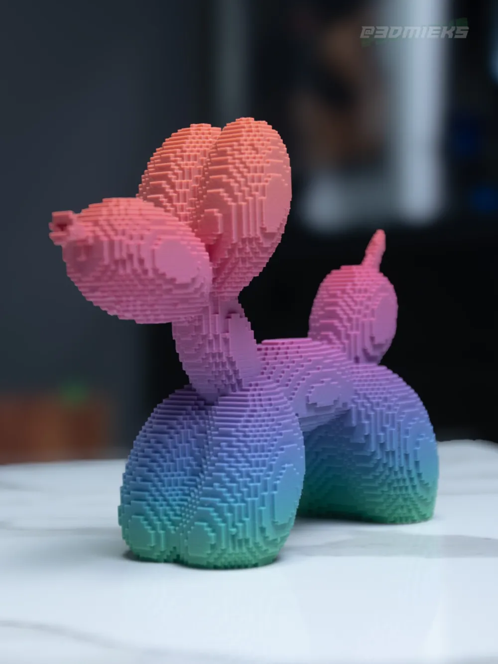Pixel Pup – Pixelartiger Luftballonhund als Wohnaccessoire von 3dmieks ...