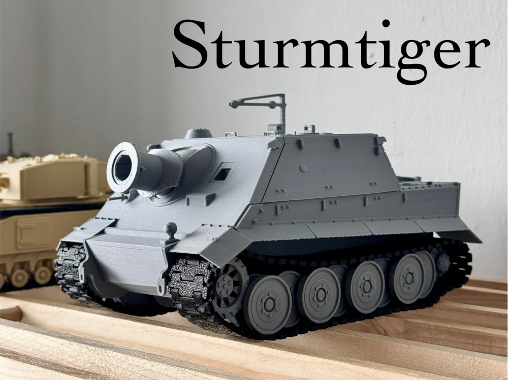 Sturmtiger Assault Gun 1:35 Scale with Movable Barrel - Free 3D Print ...