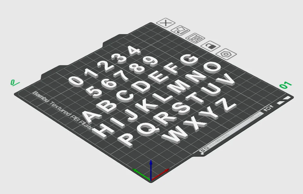 Alphabet Letters & Numbers - Arial by Everyday3D MakerWorld: Download ...