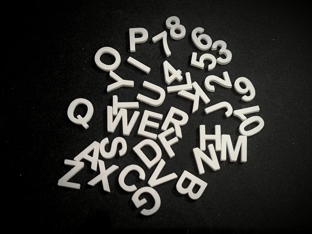 Alphabet Letters & Numbers - Arial by Everyday3D MakerWorld: Download ...