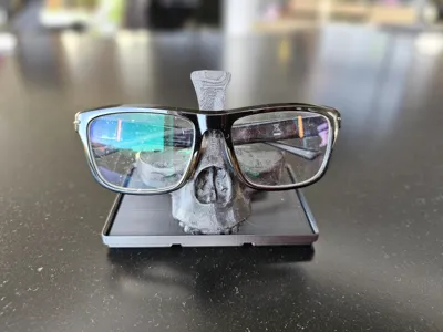 Gridfinity skull eyeglass holder Remixed by Azrael MakerWorld: Download ...