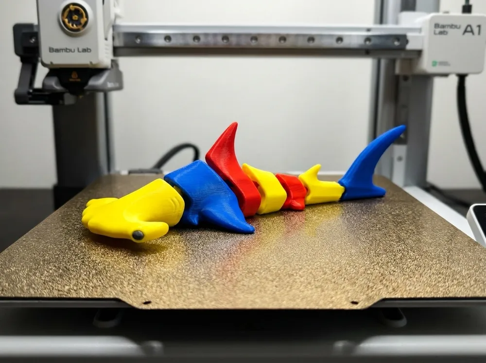 Flexi Hammerhead Shark -Articulated AMS Multicolor - Free 3D Print ...