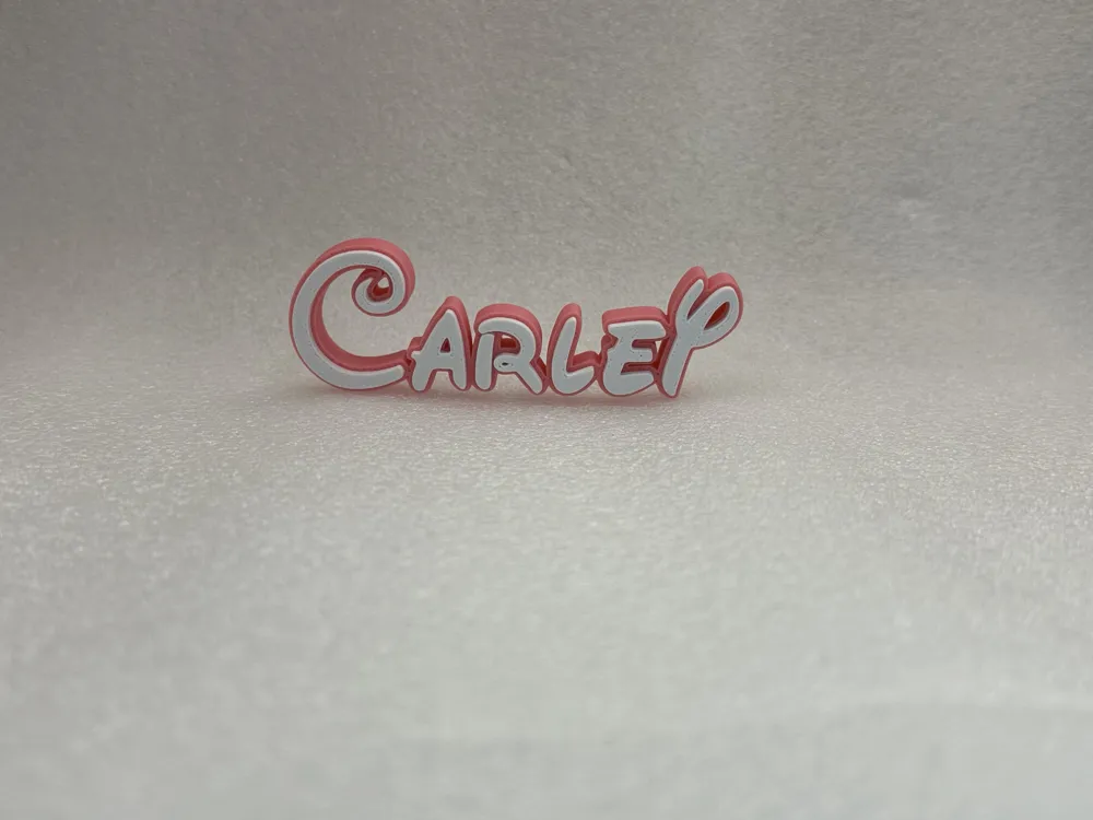 Disney Theme 3D Name Decor Sign Carley - Free 3D Print Model - MakerWorld