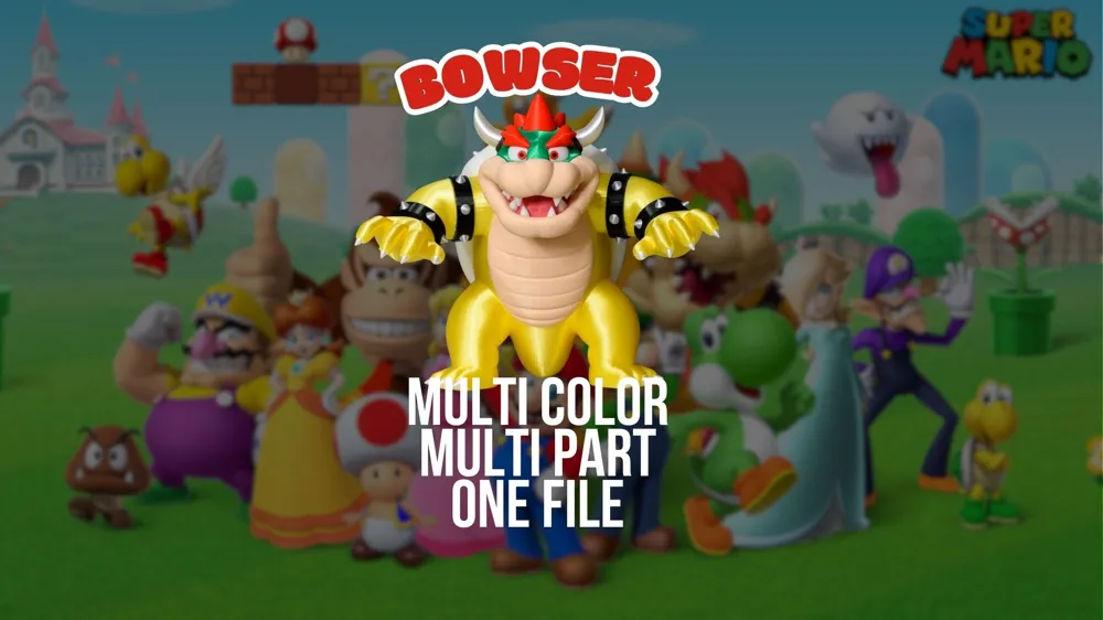 Bowser Super Mario action figure Nintendo switch 2 Remixed by ...