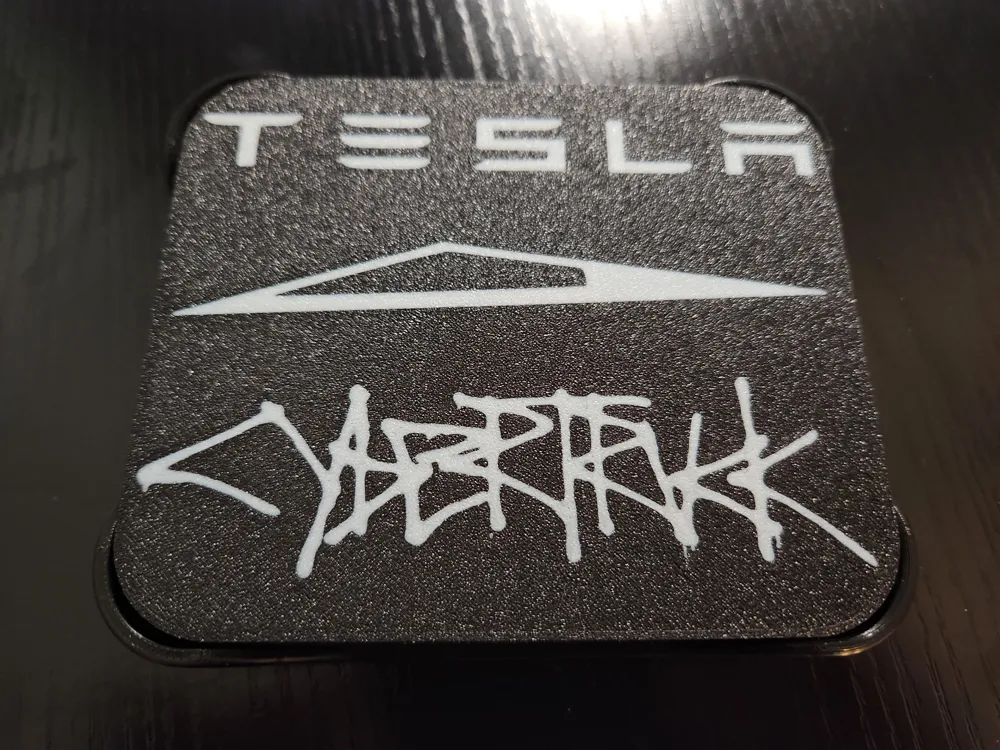 Tesla CyberTruck Coasters with stand by Fodelec MakerWorld: Download ...