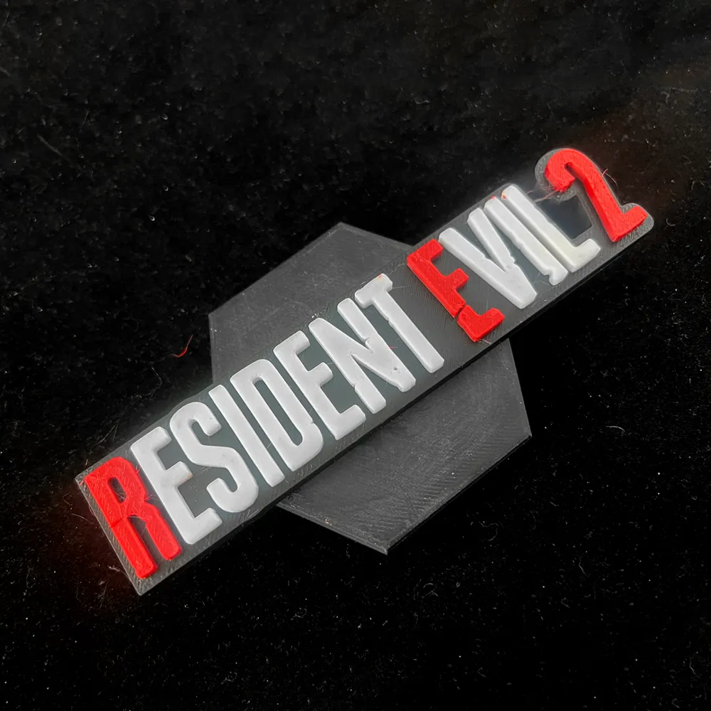 Gaming Logos - Resident Evil 2 Remake - Free 3D Print Model - MakerWorld