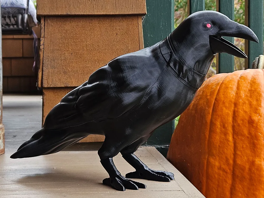 Animatronic Halloween Crow - Free 3D Print Model - MakerWorld