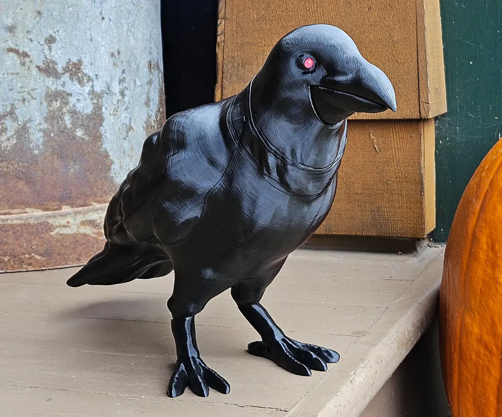 Animatronic Halloween Crow - Free 3D Print Model - MakerWorld
