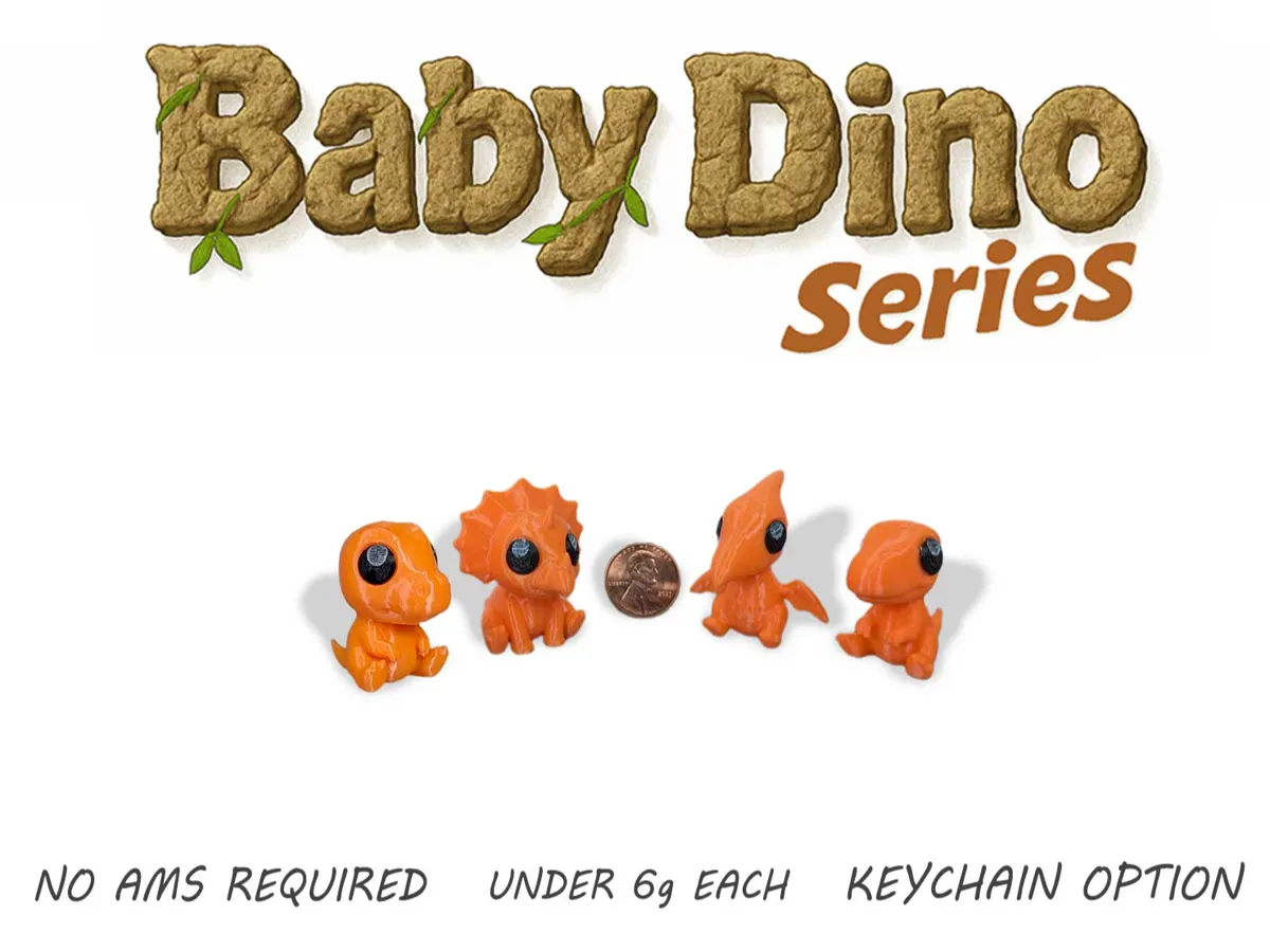 Baby Dino Series - Free 3D Print Model - MakerWorld