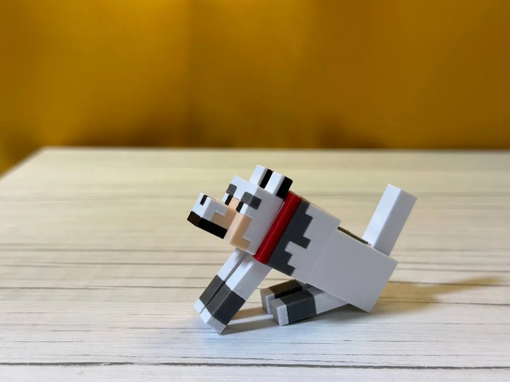 Minecraft Wolf Articulated by kirimba MakerWorld: Download Free 3D Models