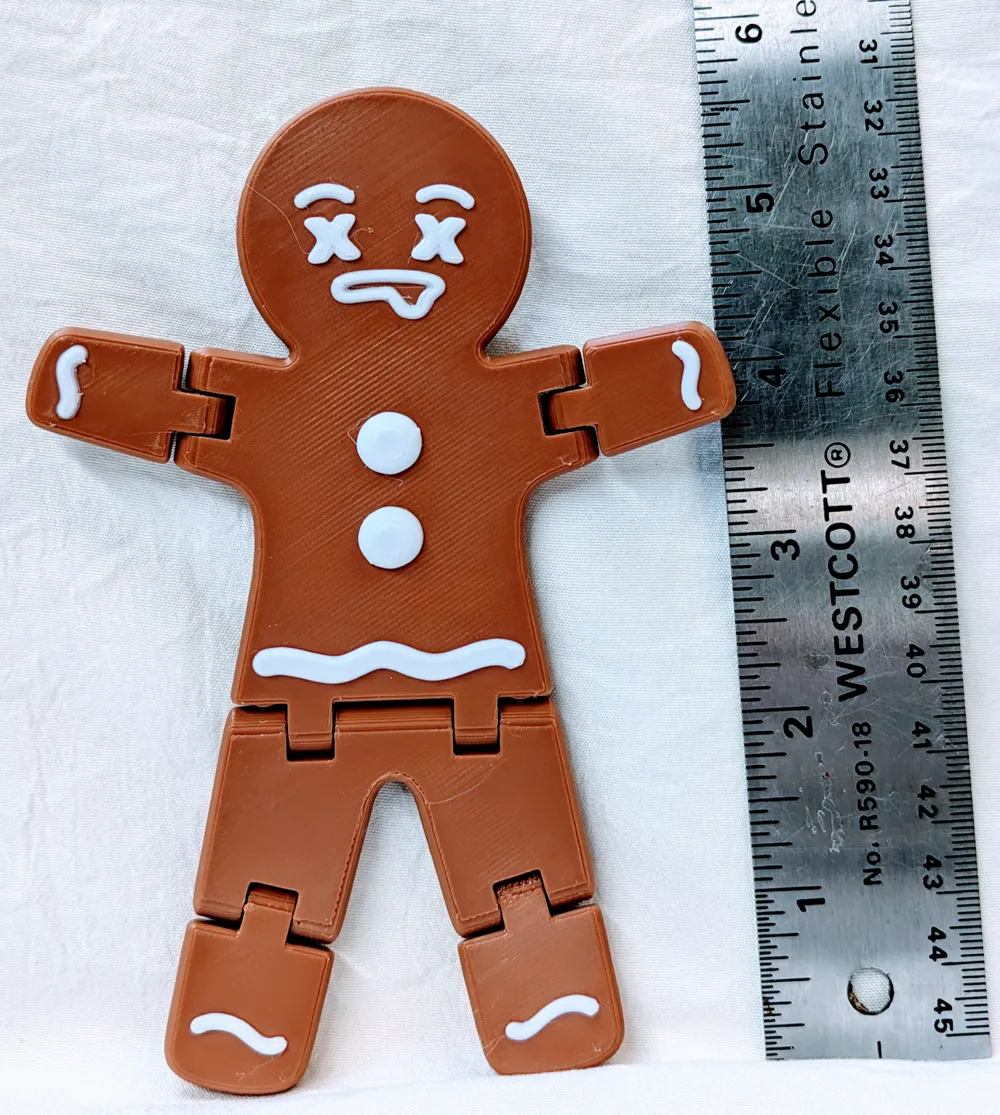 Articulated Gingerbread Man - 5 face options - Free 3D Print Model ...