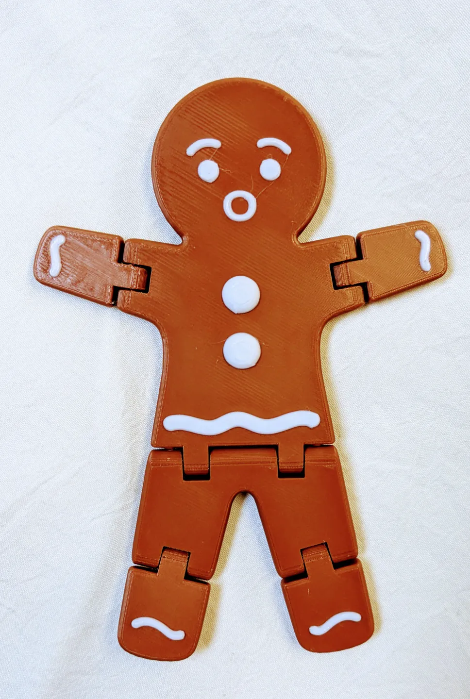 Articulated Gingerbread Man - 5 face options - Free 3D Print Model ...