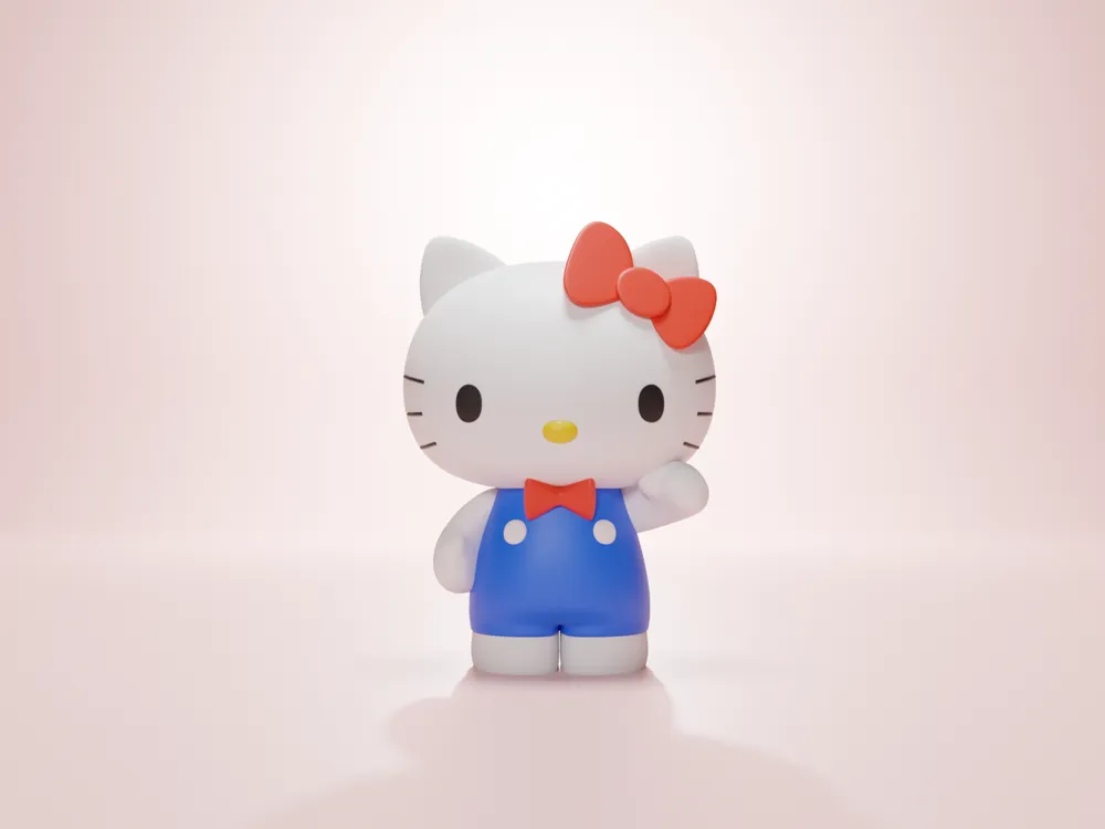 hello kitty classic basic pose - Free 3D Print Model - MakerWorld