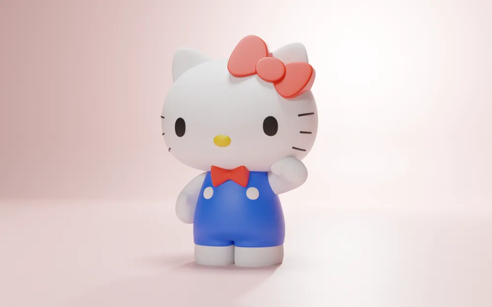 Hello Kitty, pose clásica básica - Modelo de impresión 3D gratuito ...